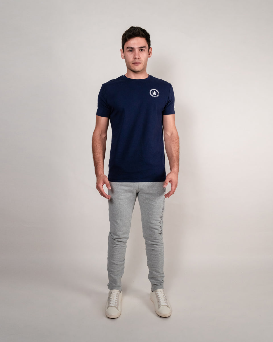 BLUE SILICONE PRINT LOGO T-SHIRT – Triton Series Shop